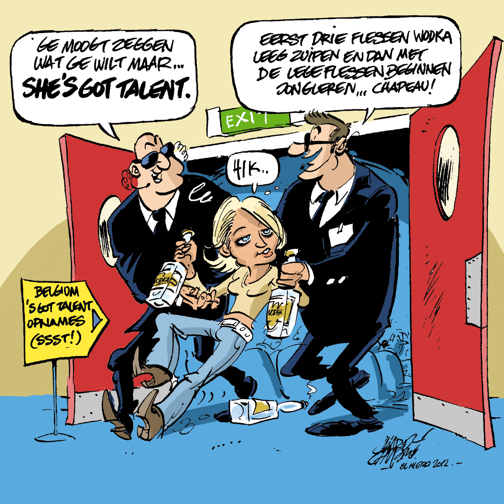 Dronken Eva Pauwels aan deur gezet tijdens tv-opnames