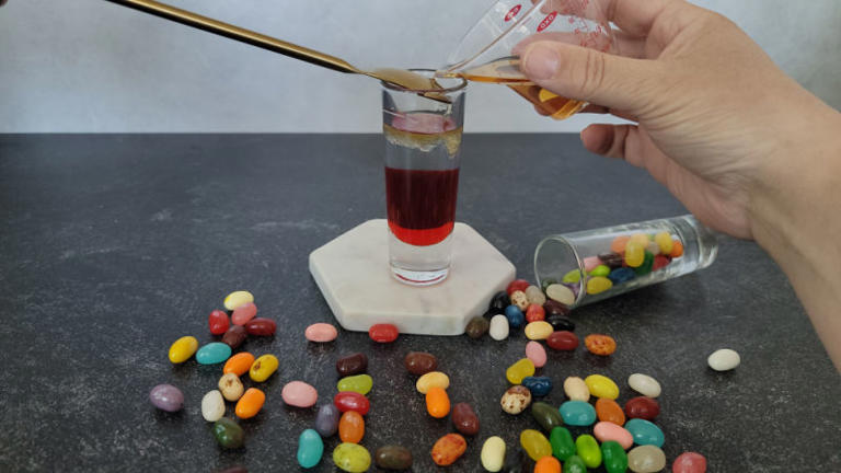 Easy layered Jelly Bean Shot Recipe