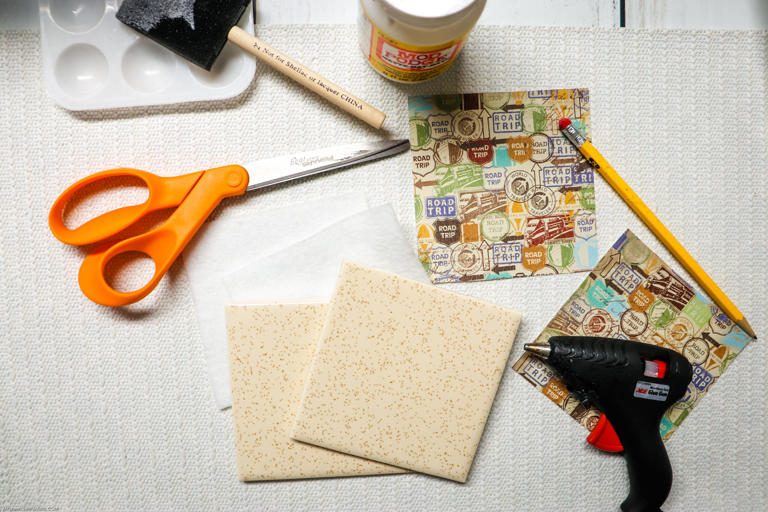 Easy DIY Gift: Decoupage Tile Coasters