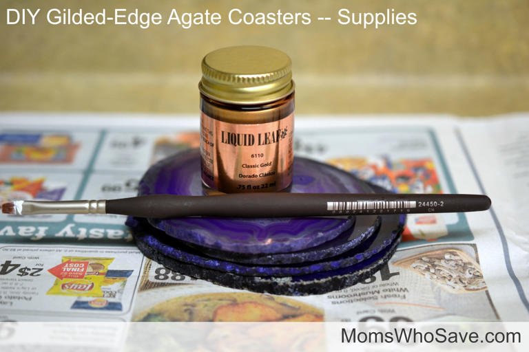 Make These Gorgeous DIY Agate Slice Coasters With Gilded-Edges