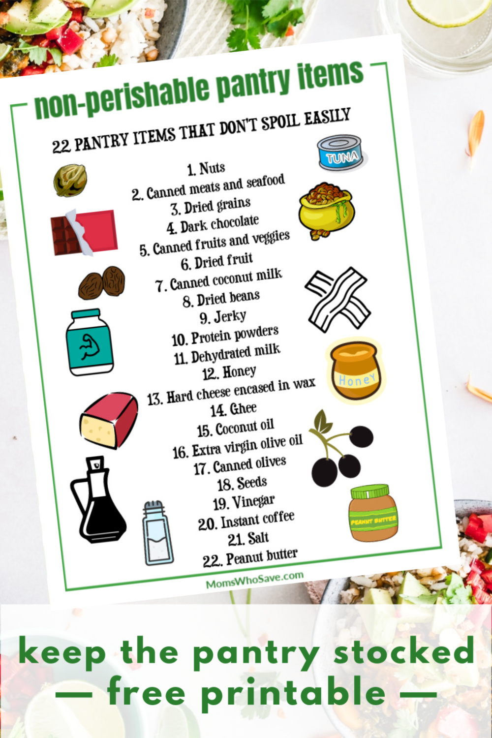 Keep the Pantry Stocked With These Non-Perishable Foods + a Free Printable