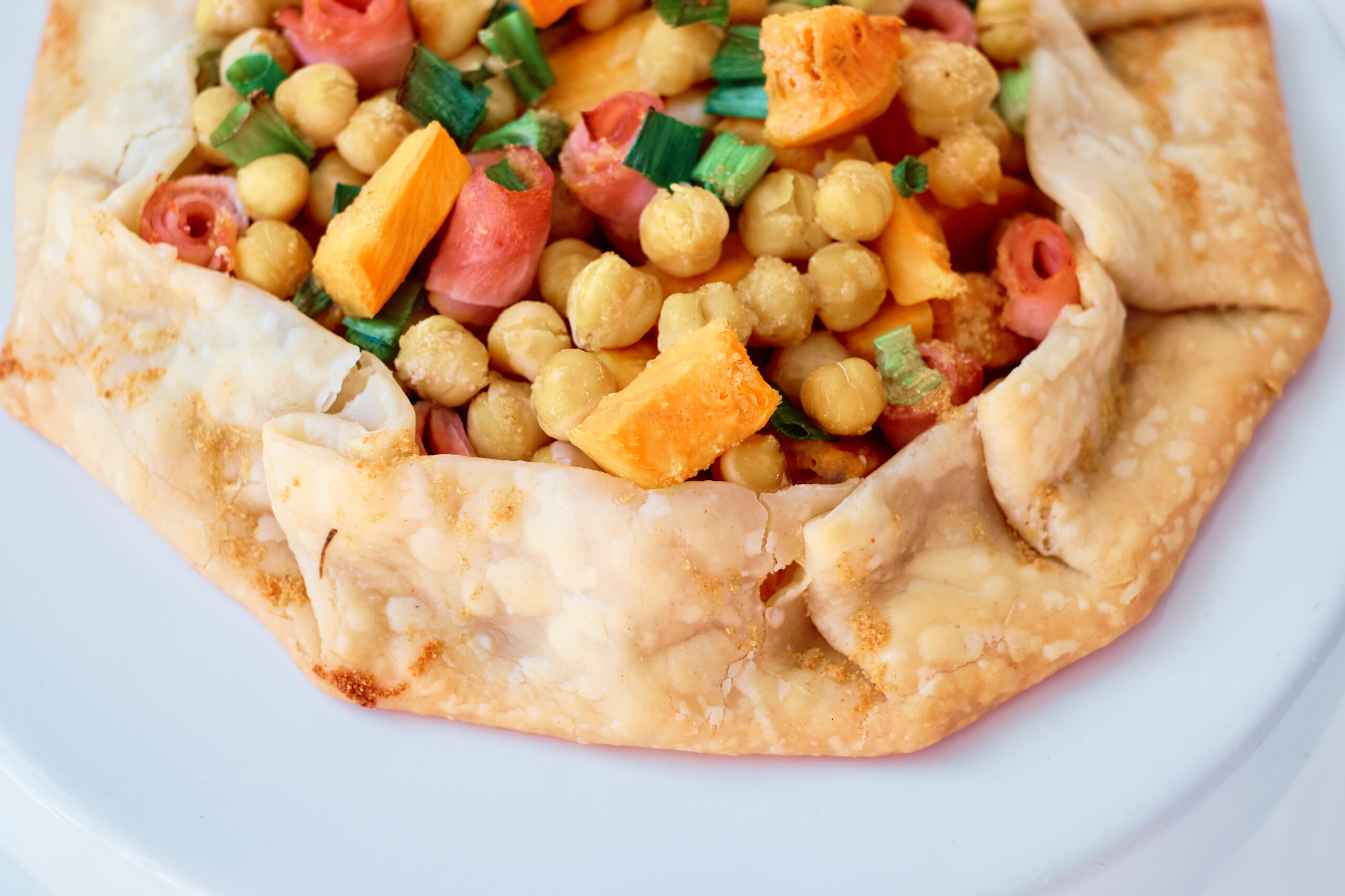 Make This Savory Chickpea Galette with Ham and Sweet Potatoes