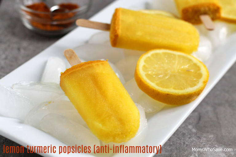 Healthy Lemon Turmeric Popsicles (Anti-Inflammatory)