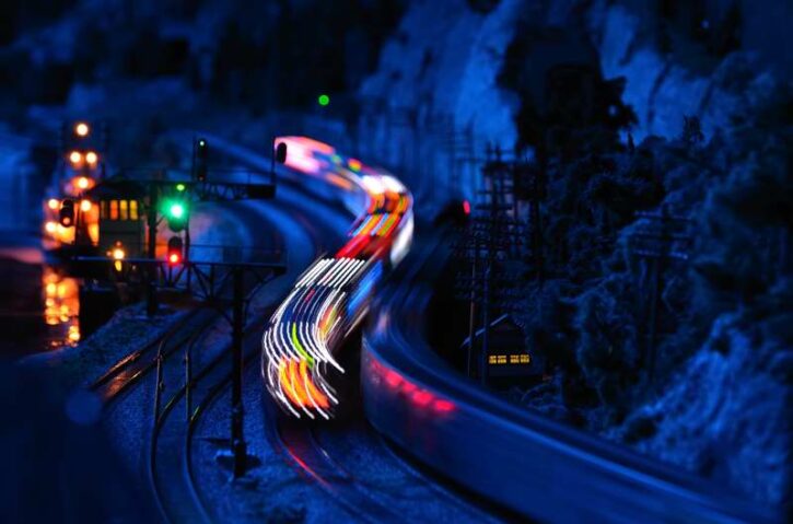 Summer night trains at Twin City Model Railroad Museum