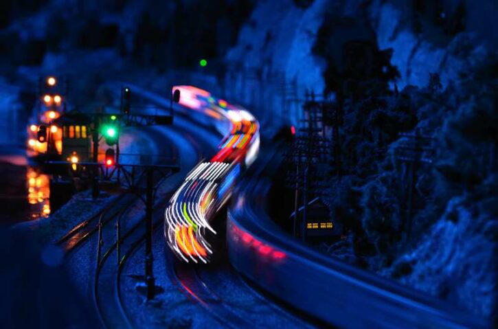 Summer night trains at Twin City Model Railroad Museum