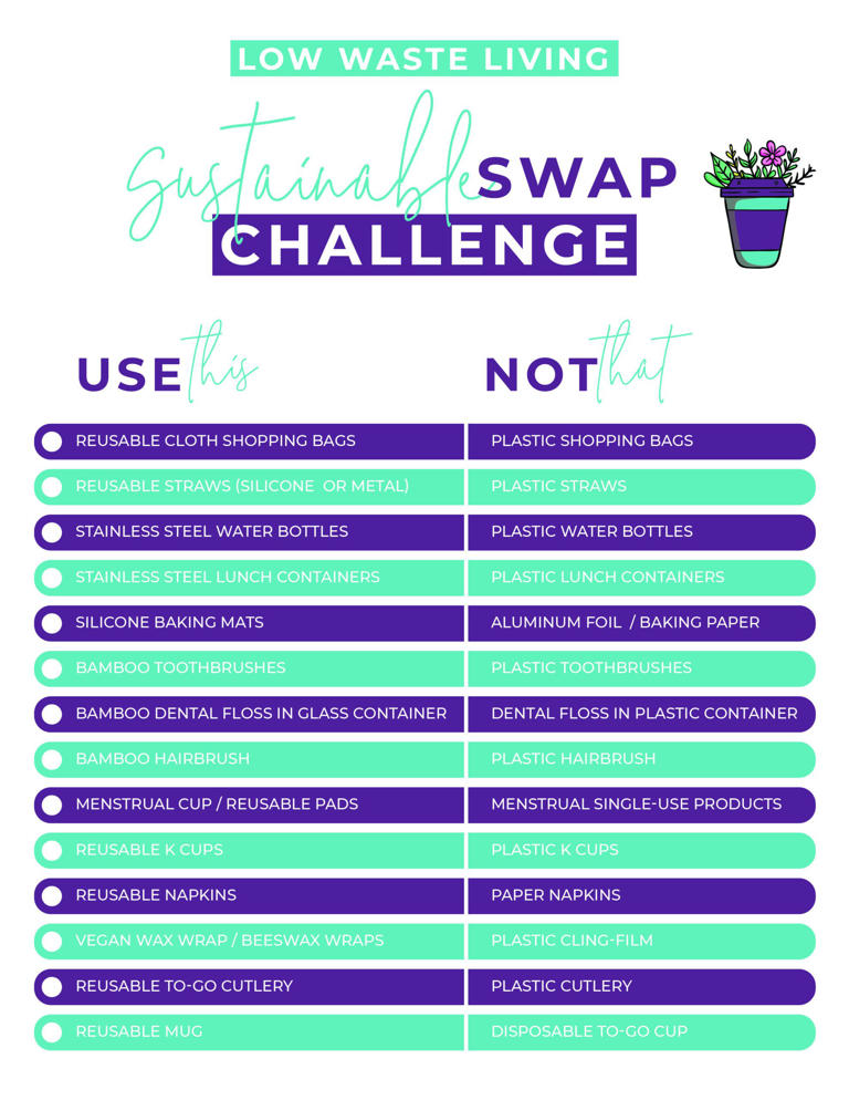 Sustainable Swaps + a Free Printable Checklist