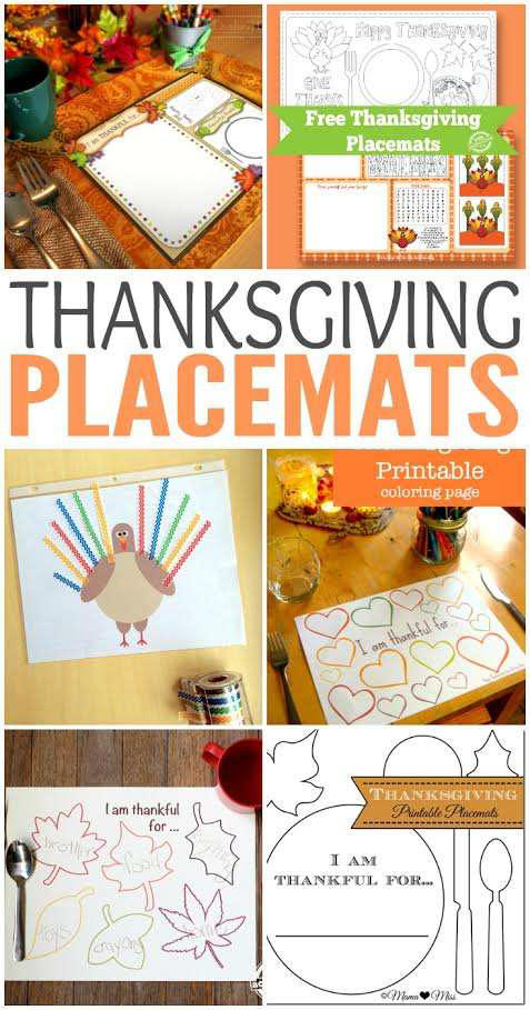 Free Printable Thanksgiving Placemats