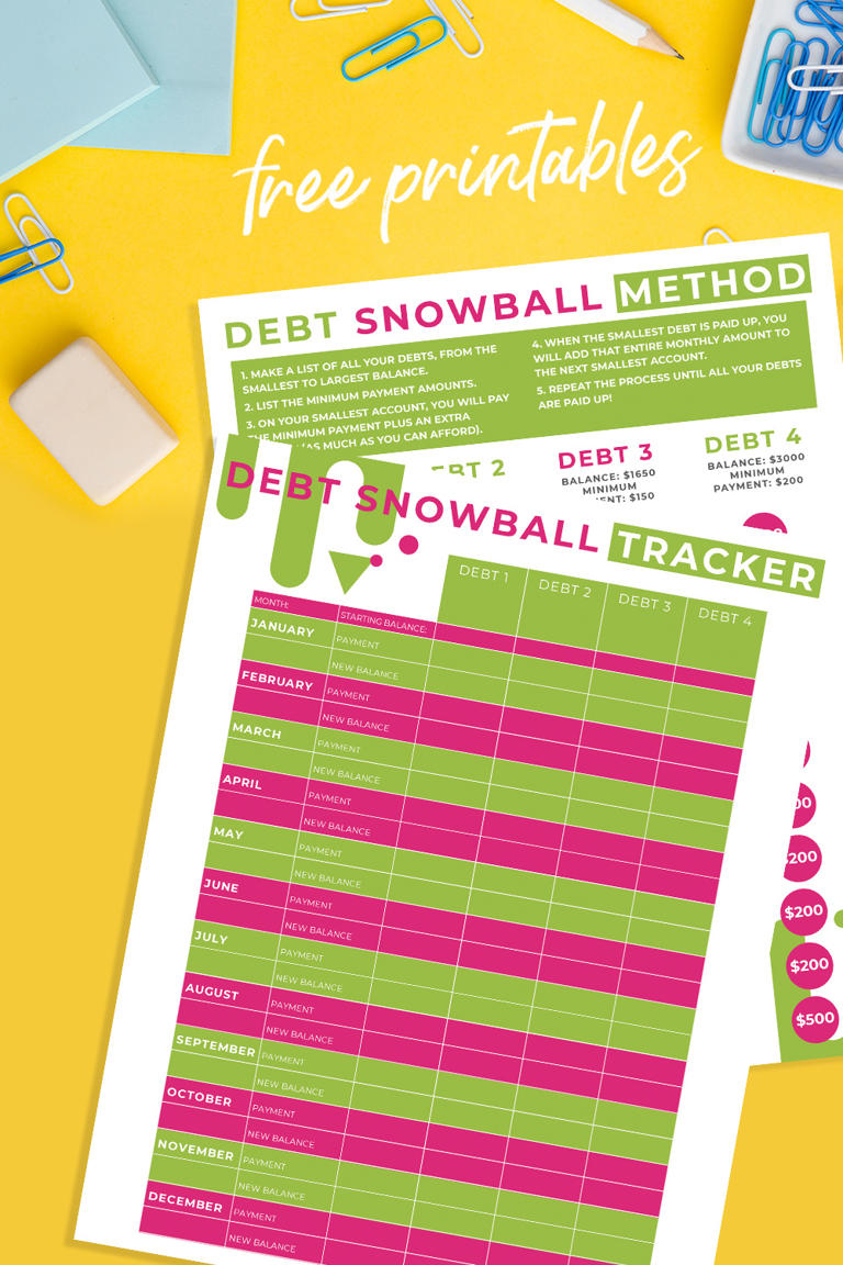 Free Printable Debt Payoff Worksheet (Debt Snowball Method)