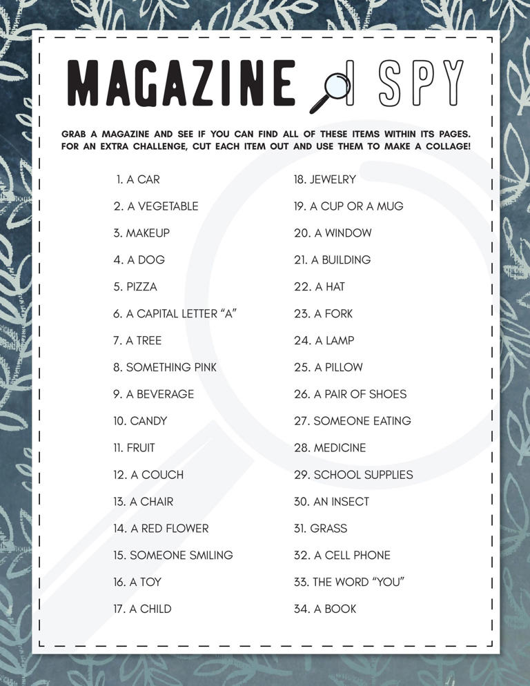 Magazine I Spy Game Printable: 2 Fun Ways to Play!
