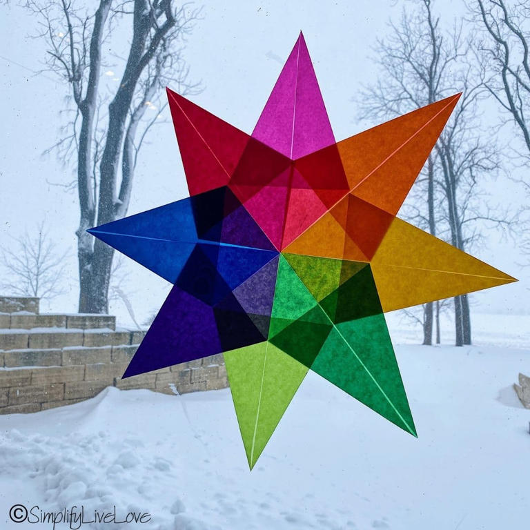 How to Make Paper Stars: Waldorf Window Star Tutorial for Bird-Safe ...