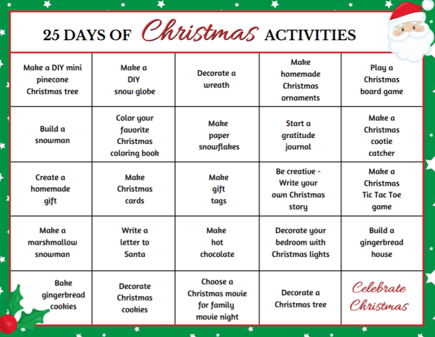 25 Days of Christmas Activities to do With Your Family