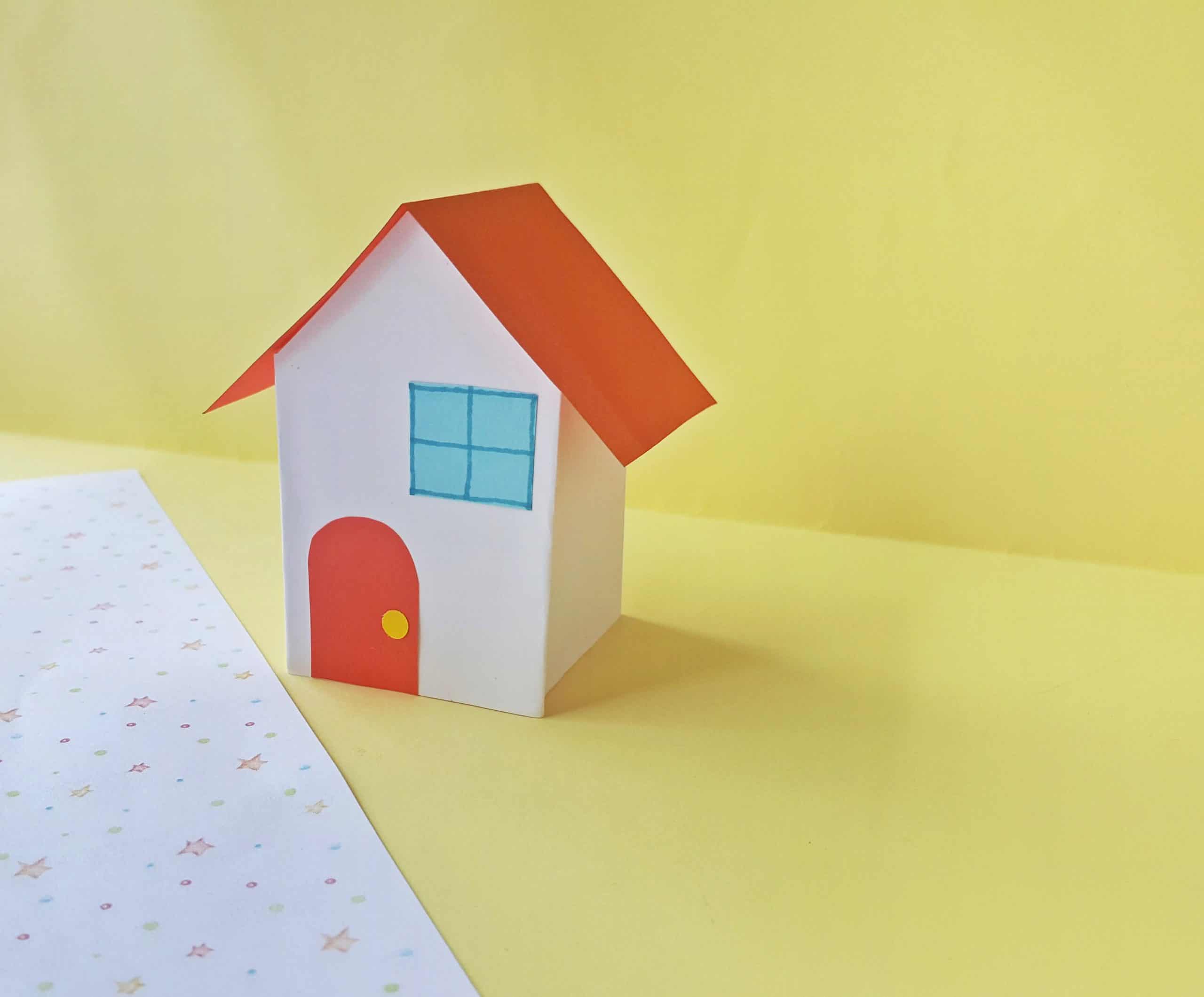 Cute Paper House Craft Project