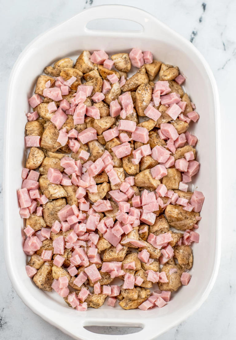 Chicken cordon bleu casserole