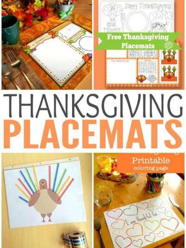 Free Thanksgiving Placemat Printable