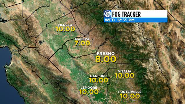 Foggy Day School Schedules, Fog Tracker from ABC30 showing Central ...