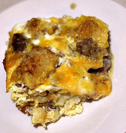 Tater tot breakfast casserole recipe!