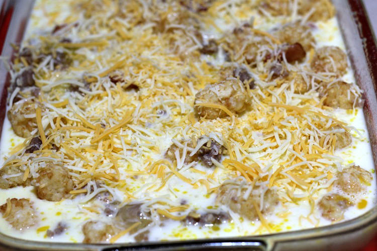 Tater tot breakfast casserole recipe!