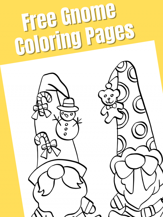 15 Cute Valentine Gnomes Coloring Pages