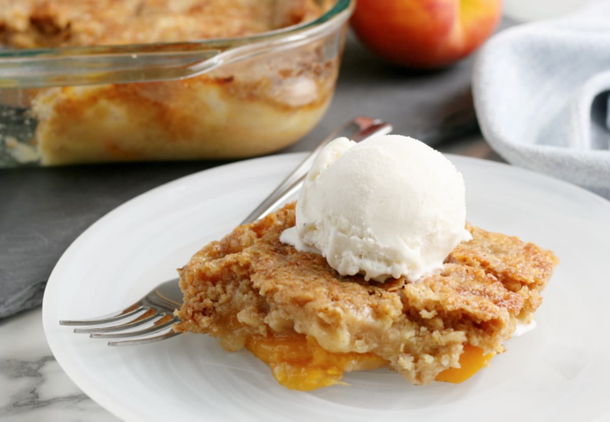 The easiest peach cake