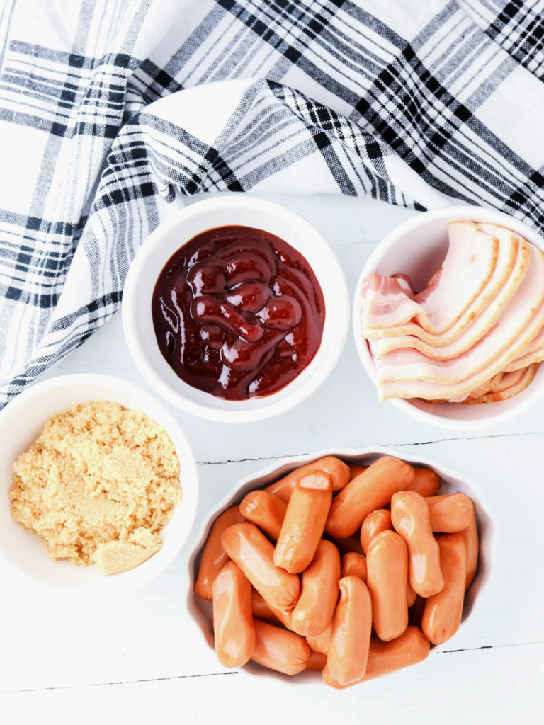 Easy bacon wrapped smokies with BBQ sauce