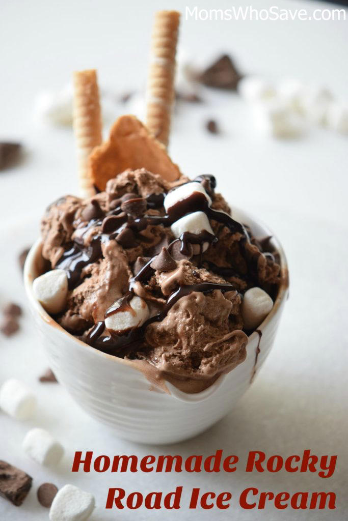 Delicious Homemade Rocky Road Ice Cream