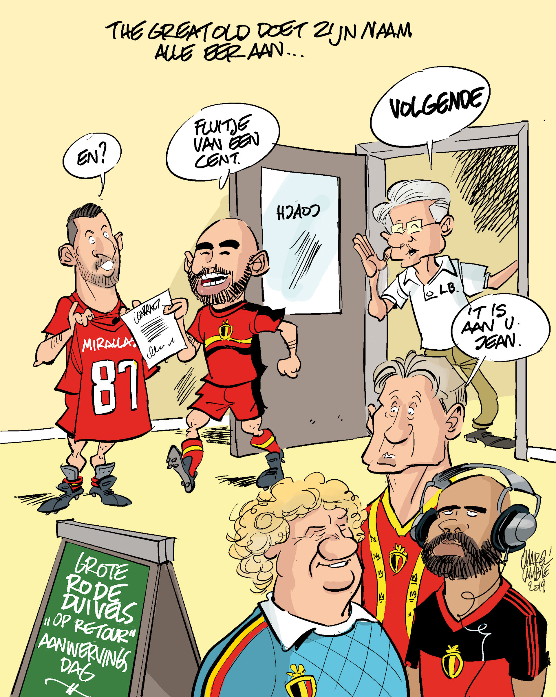 Pijnlijk realistische cartoon