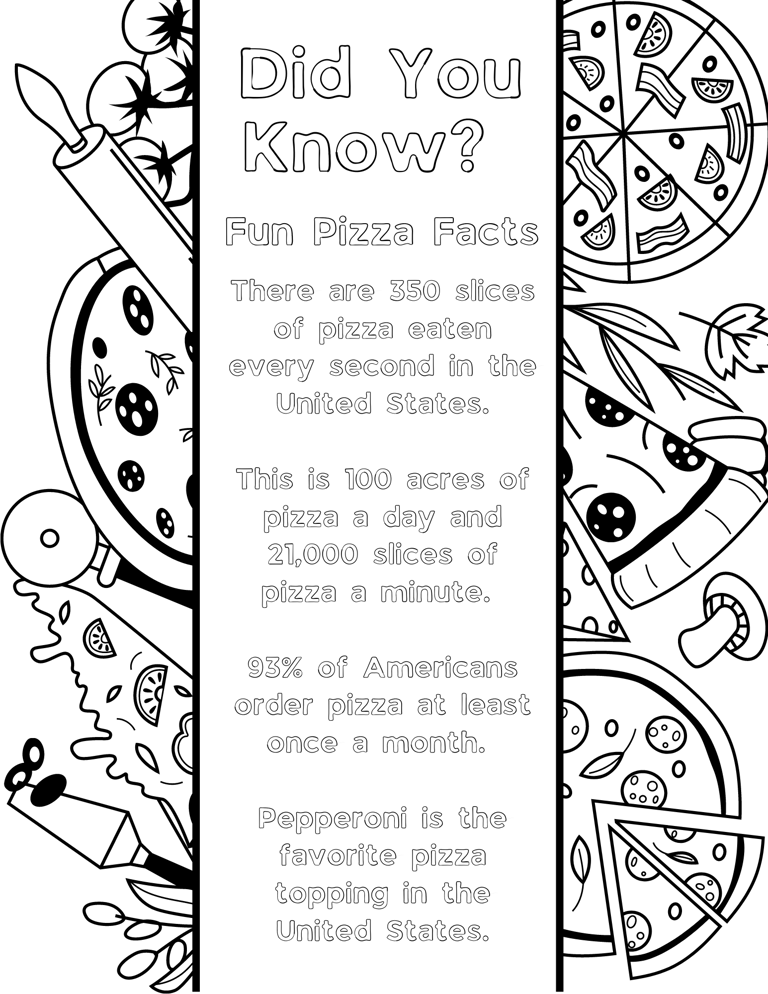 9 Perfect Pizza Coloring Pages