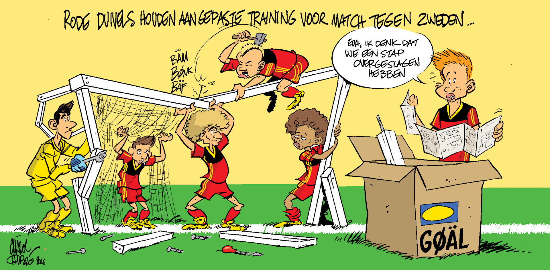 Rode Duivels lachen met Zweden