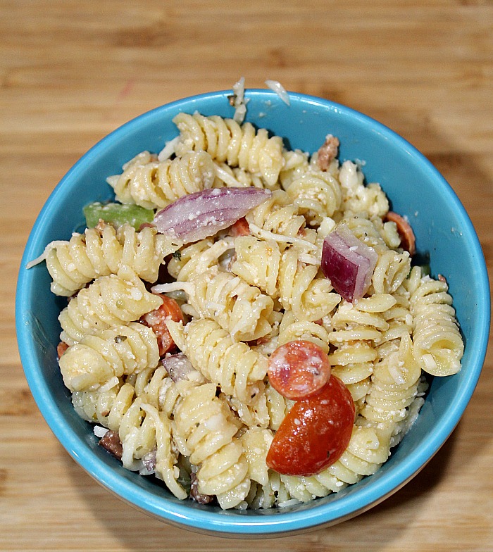 Easy pizza pasta salad recipe