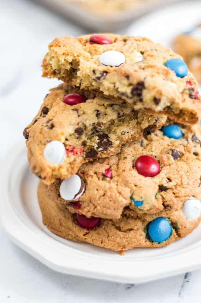 Giant M&M Cookies - Soft & Chewy