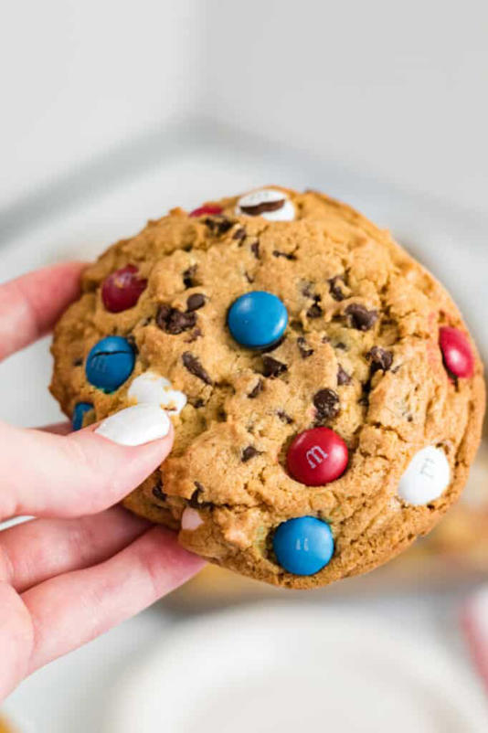 Giant M&M Cookies - Soft & Chewy