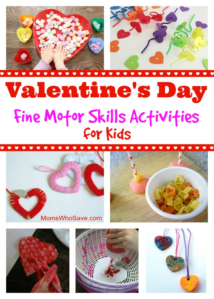 20 Valentine's Day Fine Motor Skill Activities for Kids