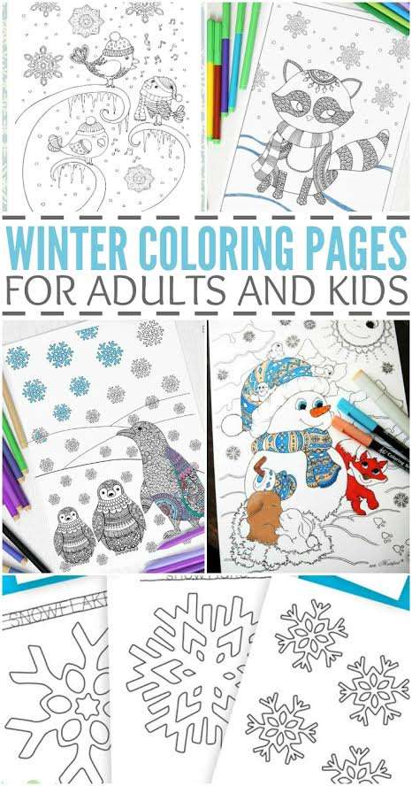 12 Free Winter Coloring Pages