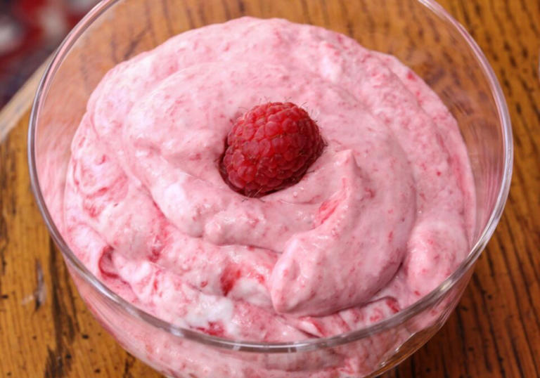 Raspberry Creme Dessert - All You Need Is Four Ingredients