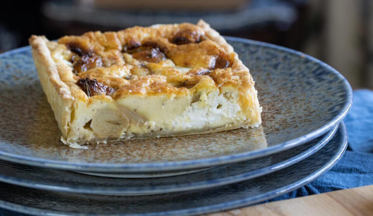 Caramelized Garlic And Goat Cheese Tart - A French Classic