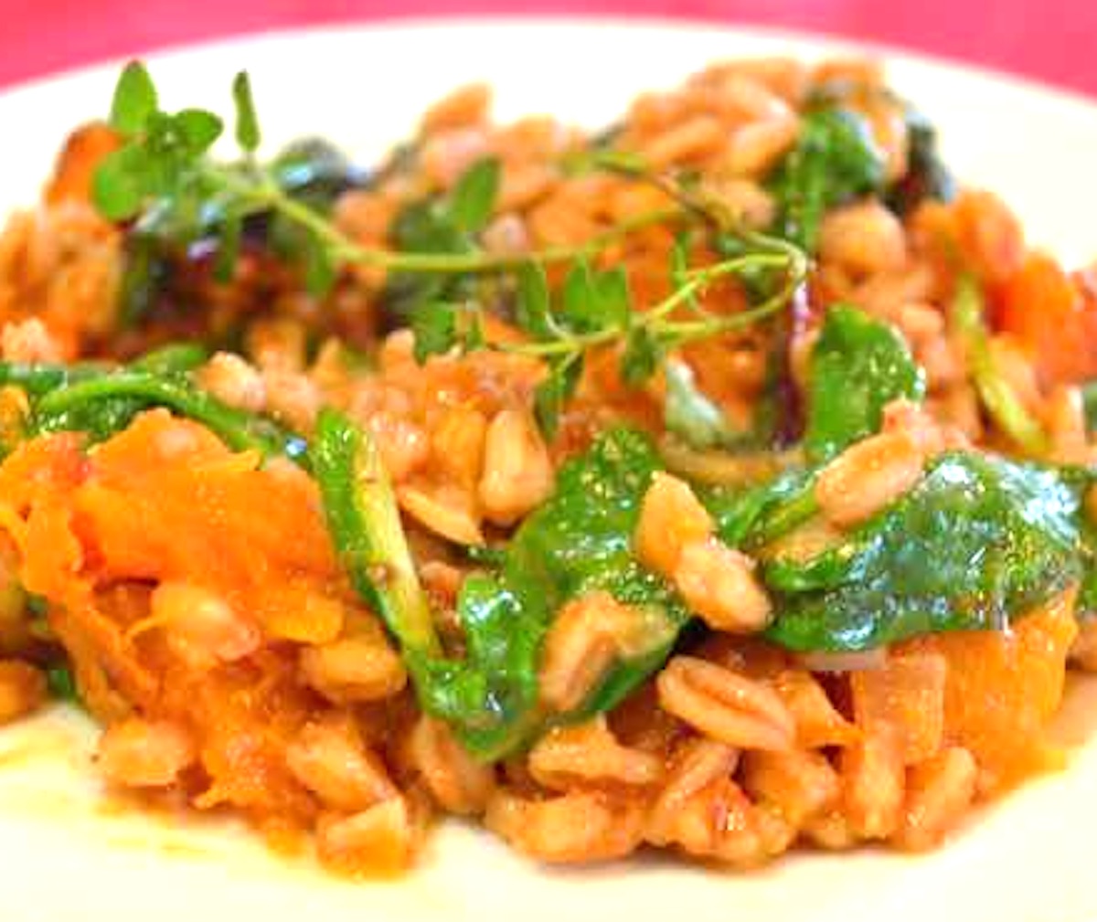 Easy farro risotto with butternut squash