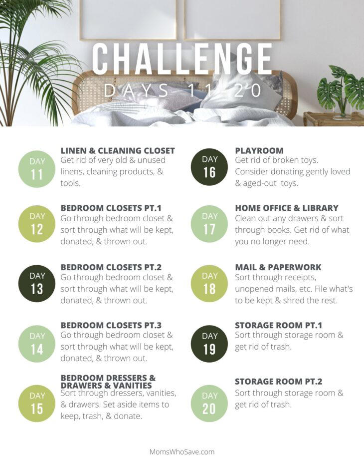 30 Day Declutter Challenge And Decluttering Checklist Jumpstart Your Spring Cleaning