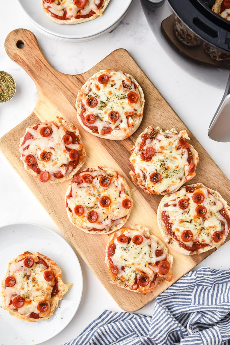 Air Fryer English Muffin Pizzas