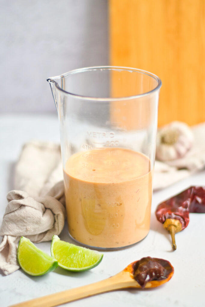 Easy vegan chipotle aioli (use this delicious sauce on everything)
