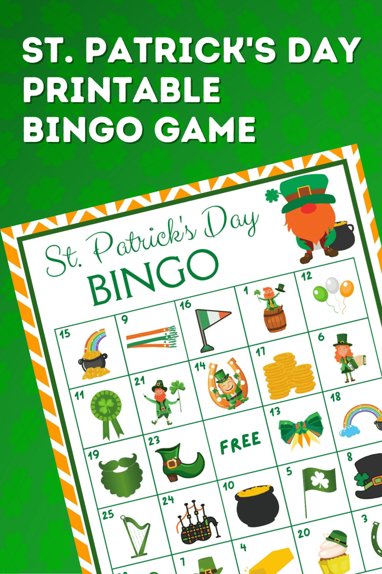Free St Patrick's Day bingo cards