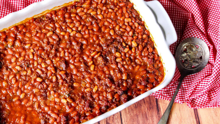 Browning sausage gives these baked beans a wonderful extra punch of ...