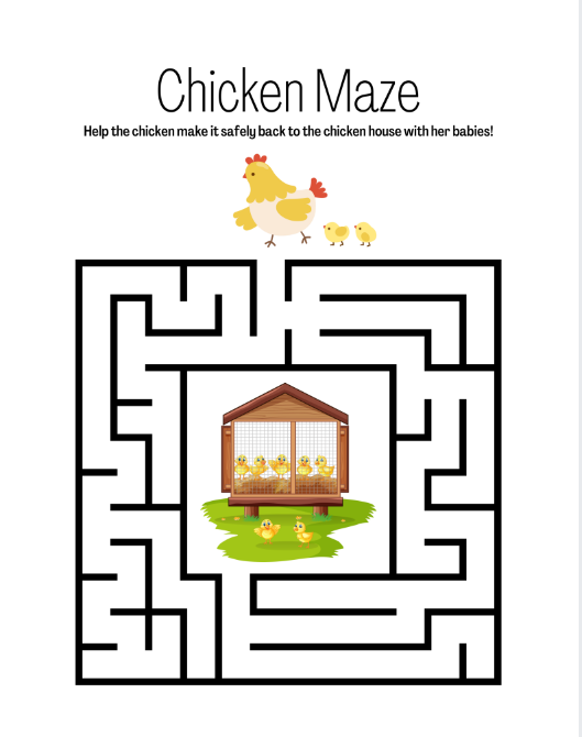 Free chicken coloring pages and activities