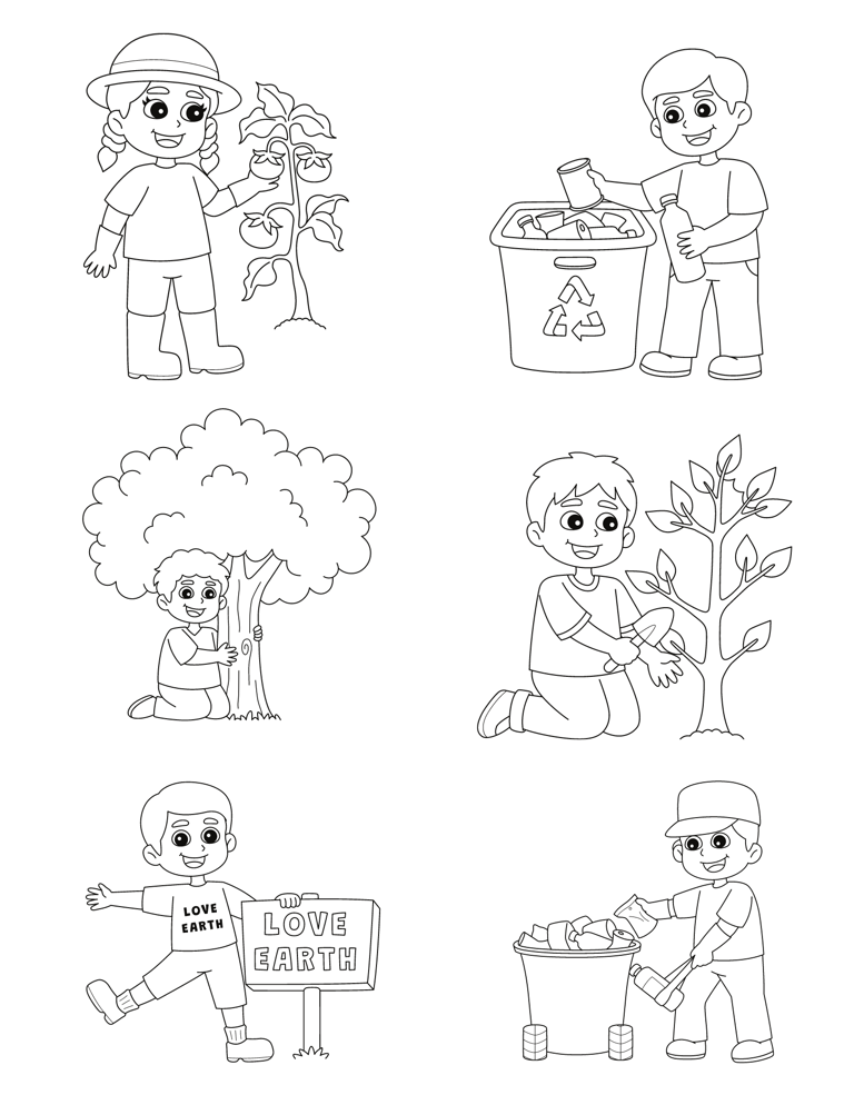 7 Earth Day Coloring Pages