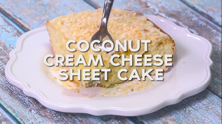 Coconut cream cheese sheet cake