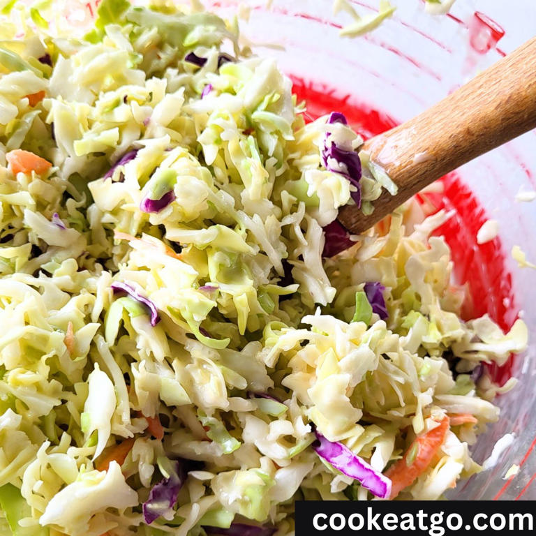 Easy 4 Ingredient Coleslaw Recipe!
