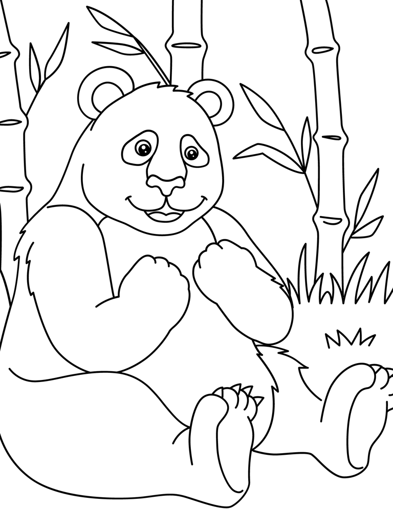 6 Printable Panda Coloring Pages