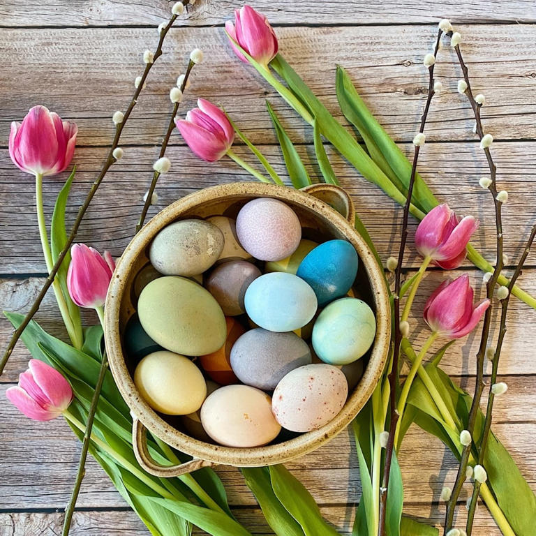 How to Create a Rainbow with Natural Easter Egg Dyes