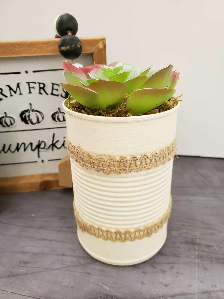 Upcycled Succulent Planter Farmhouse Craft