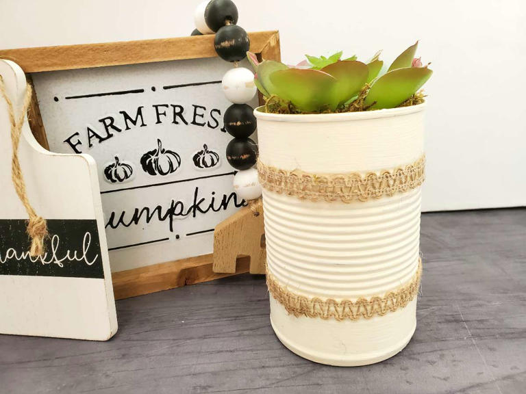 Upcycled Succulent Planter Farmhouse Craft
