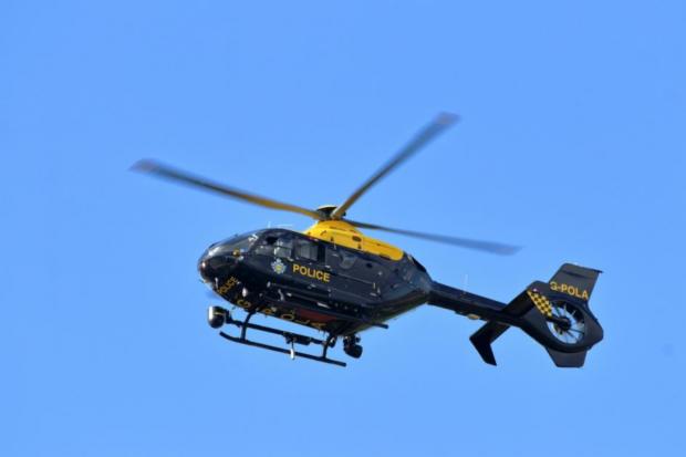 Police helicopter chase after burglary leads to arrests
